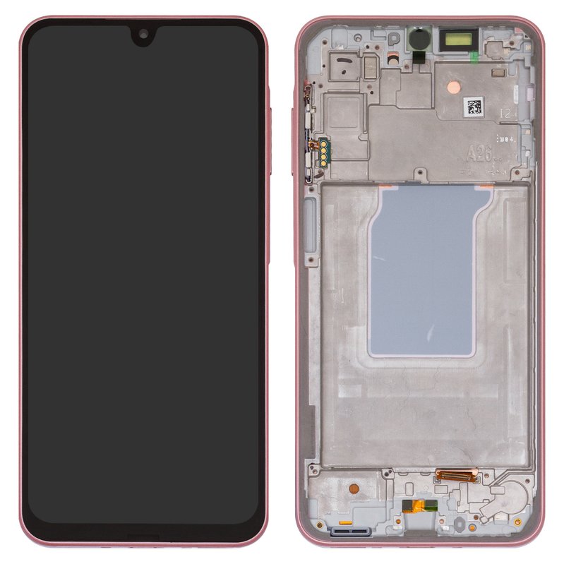 Дисплей для Samsung A266 Galaxy A26, розовый, с рамкой, Original (PRC ...