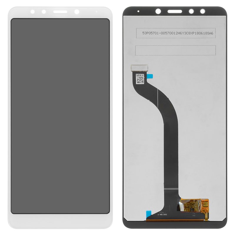 Дисплей для Xiaomi Redmi 5, белый, Оригинал (переклеено стекло), переклеенный сенсорный экран ...